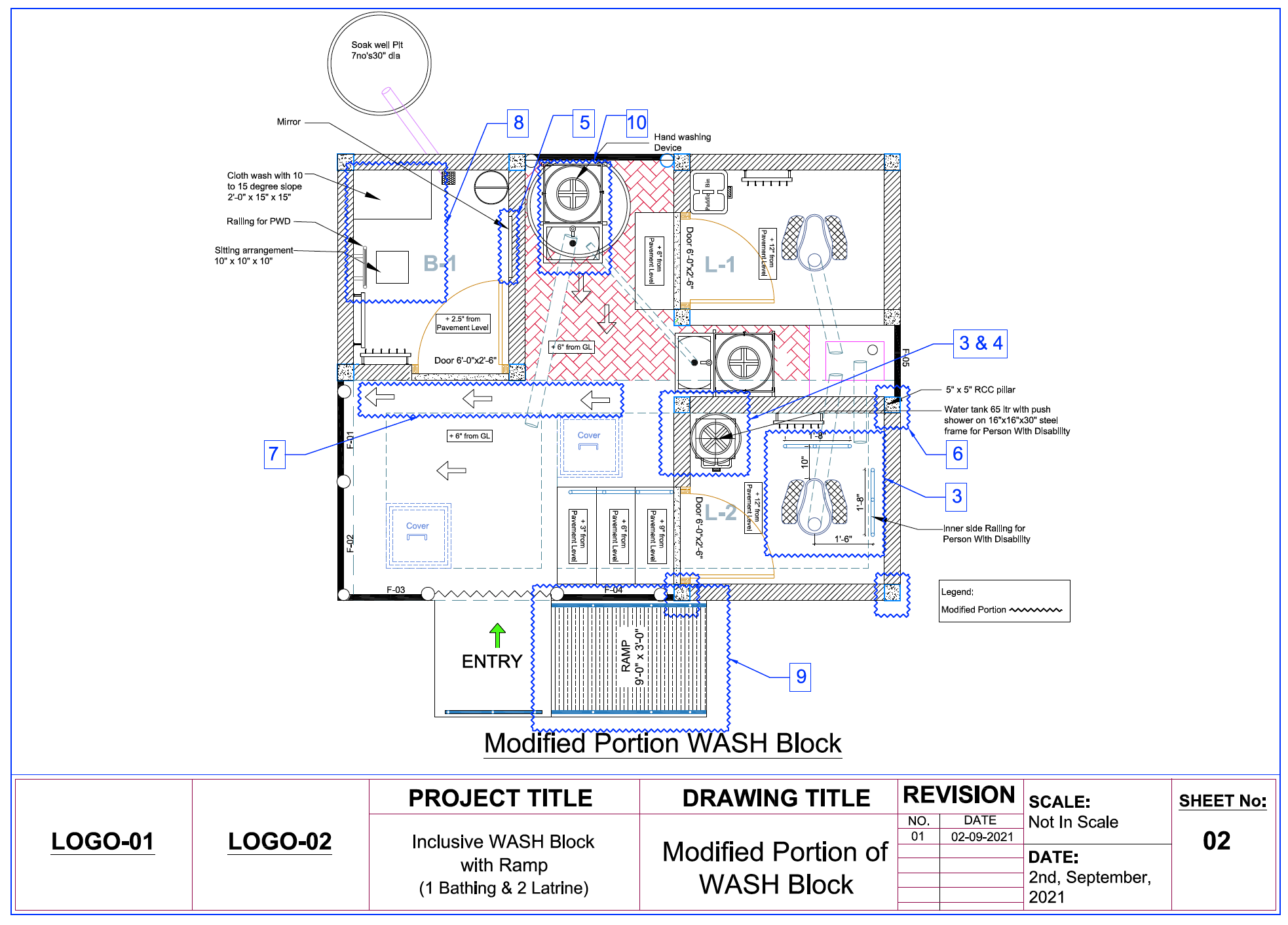Inclusive WASH Block with Septic Tank and Ramp, Cox's Bazar (Bangladesh ...