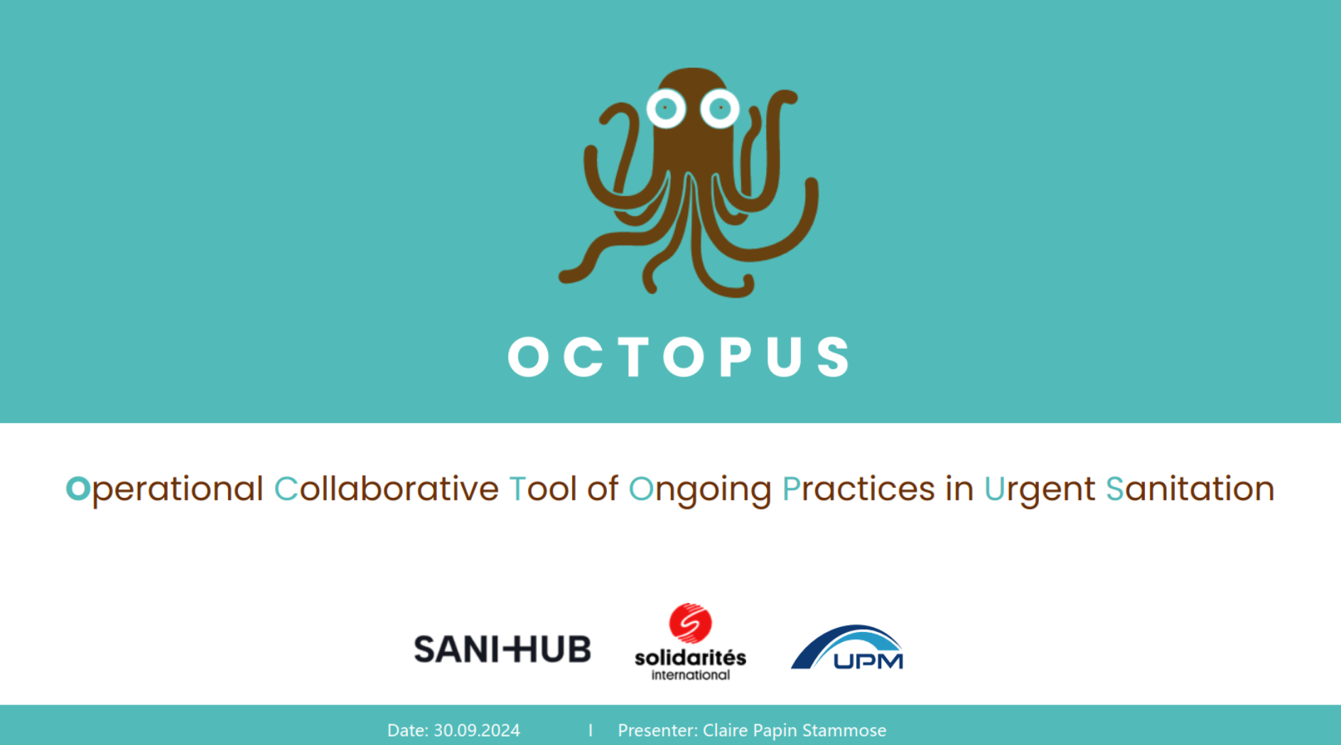 Virtual Launch: Octopus Training Modules on Sludge Management (Sept. 30 ...
